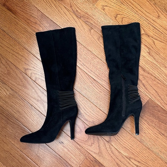 BCBGeneration | Shoes | Bcbgeneration Black Suede Heeled Boots | Poshmark